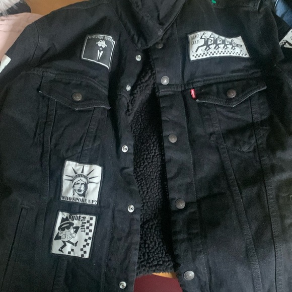 Levi's | Jackets & Coats | Levis Premium Big E Sherpa Trucker Rare ...